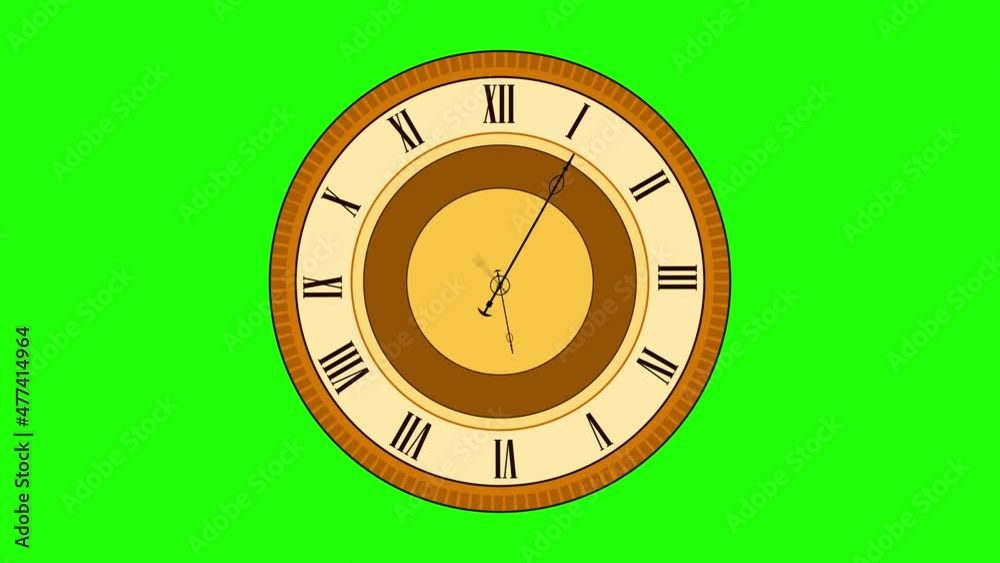 60 Seconds Time Clock 4K Animation Seamless Green Screen and Running ...