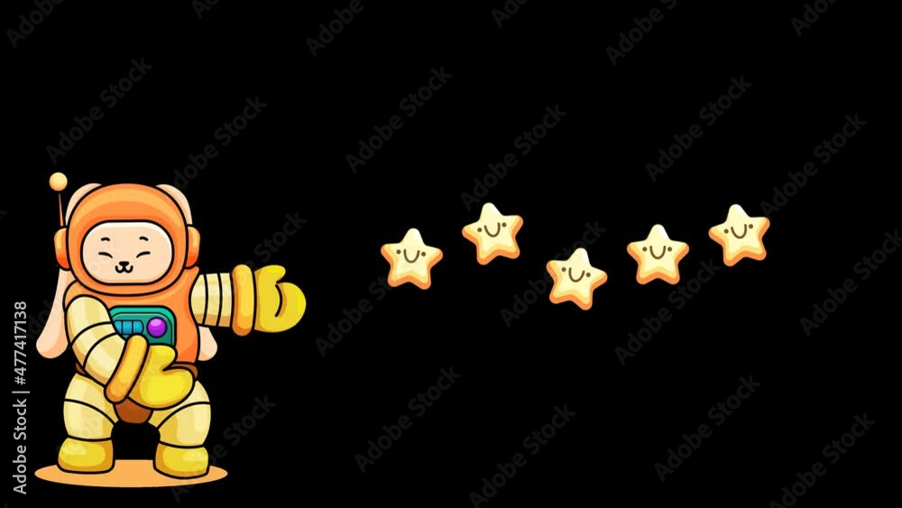 animation video of the astronaut bunny, wearing the orange spacesuit ... animation video of the astronaut bunny, wearing the orange spacesuit ...