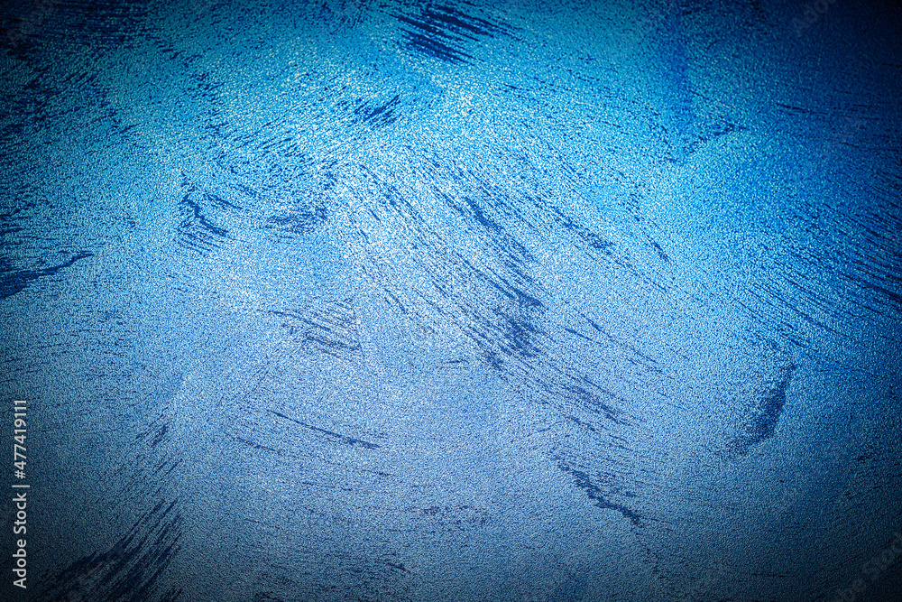 Texture of blue decorative plaster or concrete with vignette. Stock ...