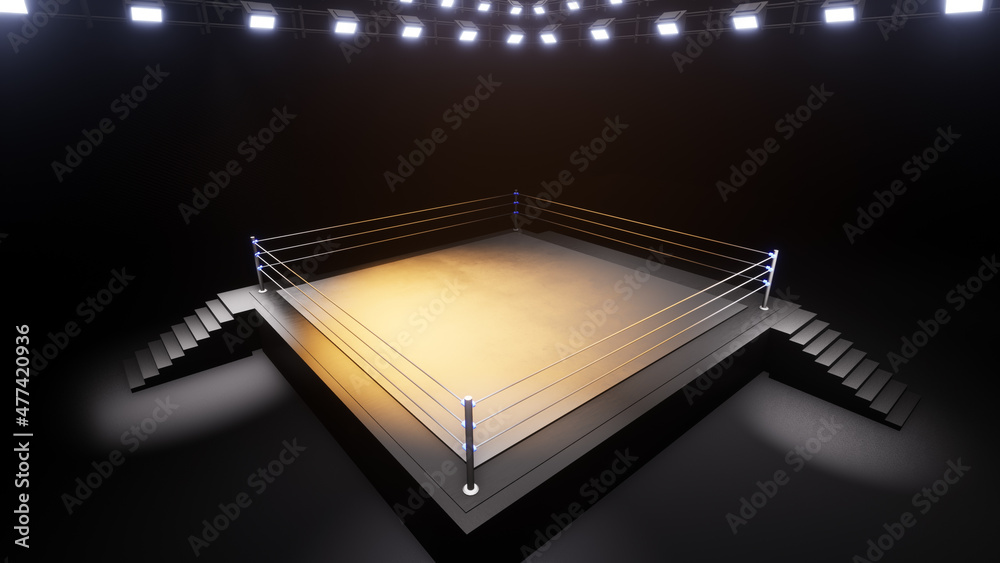 Sports wrestling and boxing. Sport 4K professional background, 3d ...