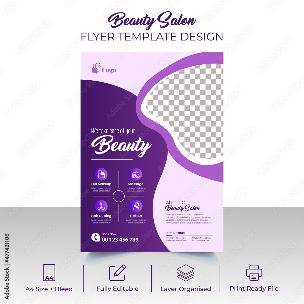 Creative Beauty Salon Flyer, Hair Salon Flyer, Spa Salon Flyer ...