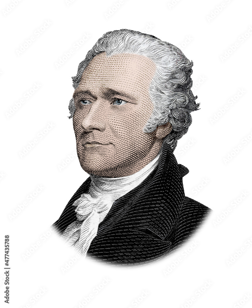 Alexander Hamilton Portrait Stock Illustration | Adobe Stock
