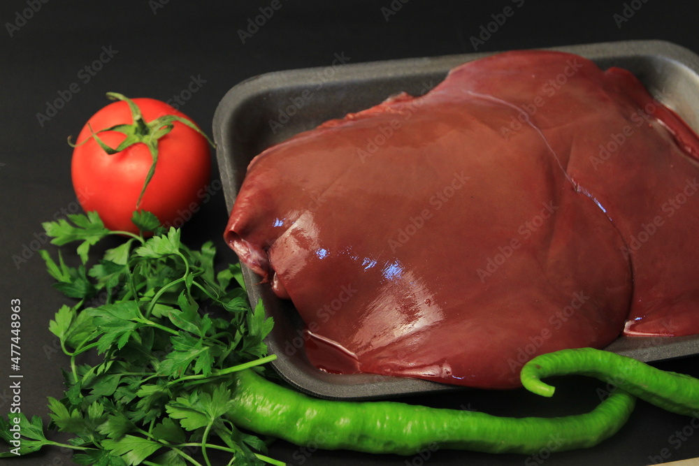 Photographs of red meat, offal and meat varieties. Stock Photo | Adobe ...