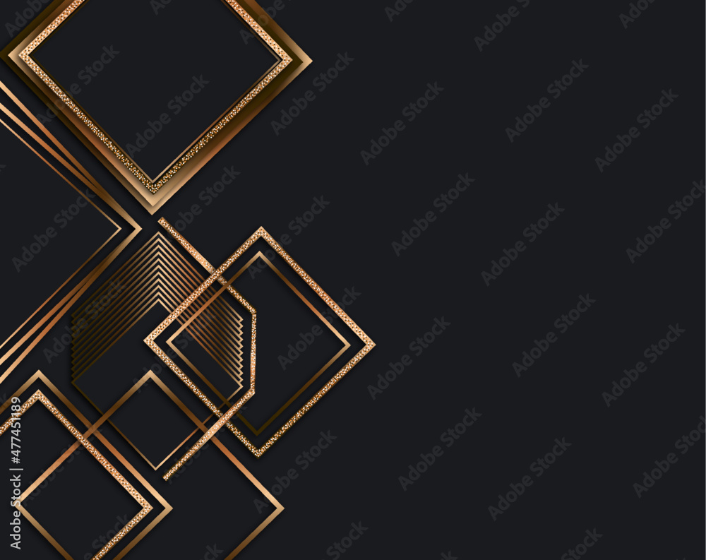 Golden square pattern background Stock Vector | Adobe Stock