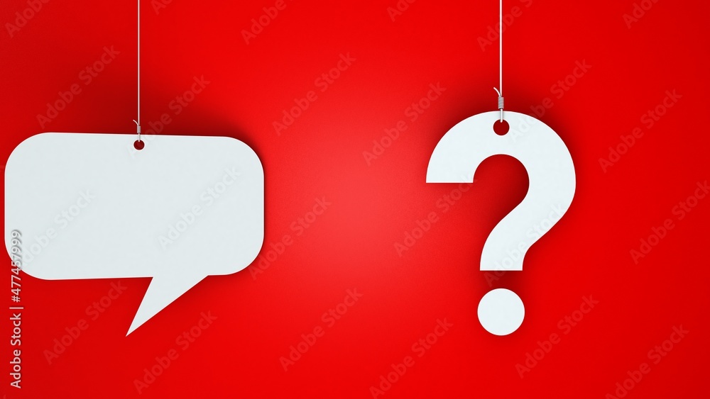 Speech bubble and question mark Stock Illustration | Adobe Stock