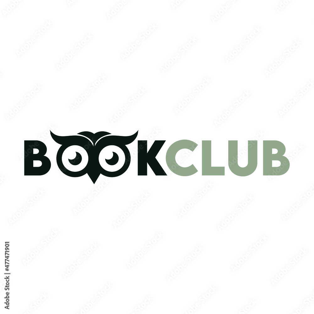 Book club logo design, book club logo ideas, icon, label, emblem Stock Vector | Adobe Stock
