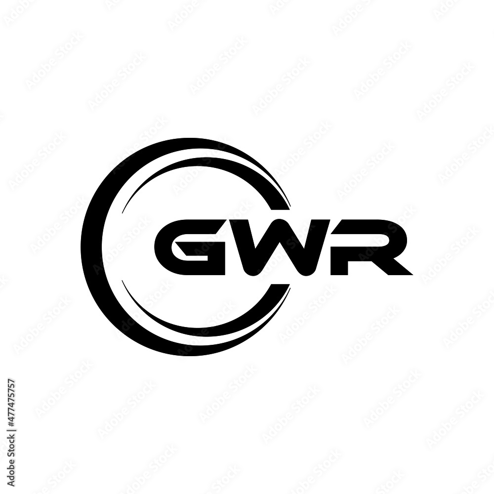 Vecteur Stock GWR letter logo design with white background in ...