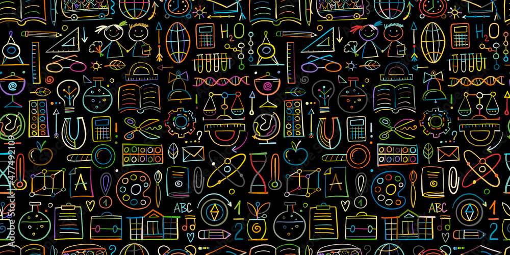 Back to School. Abstract Background. Seamless Pattern for your design ...