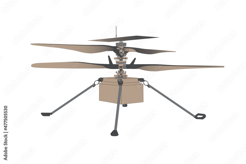 Mars helicopter Ingenuity logo in color. First helicopter on mars ...