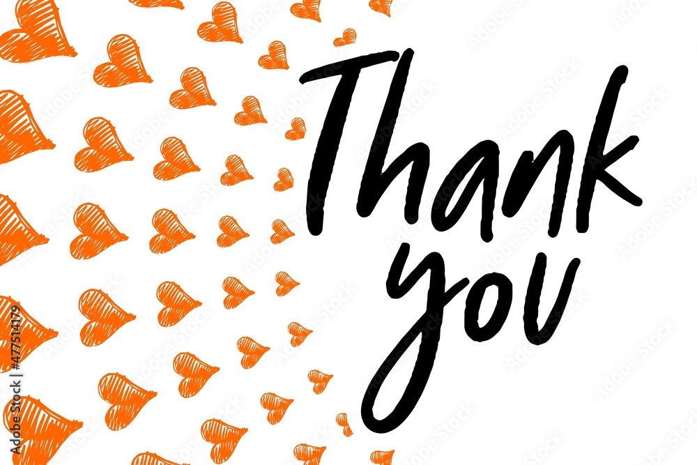 Thank You Card. Hand Written Lettering for Title, Heading, Photo ...