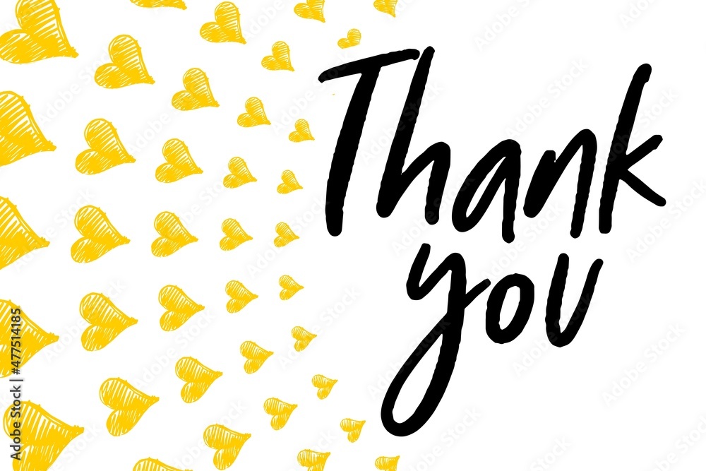 Thank You Card. Hand Written Lettering for Title, Heading, Photo ...