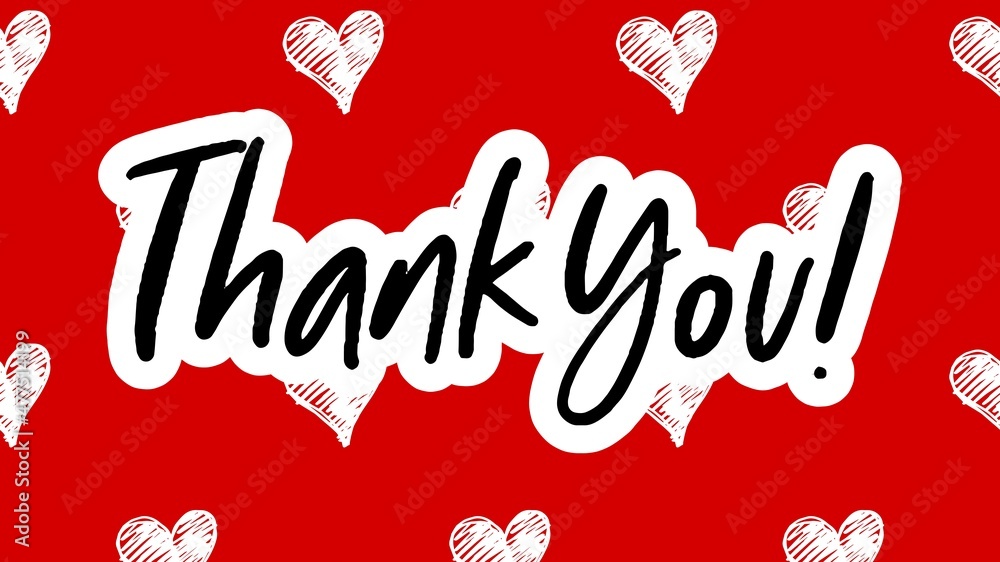 Thank You Card. Hand Written Lettering for Title, Heading, Photo ...