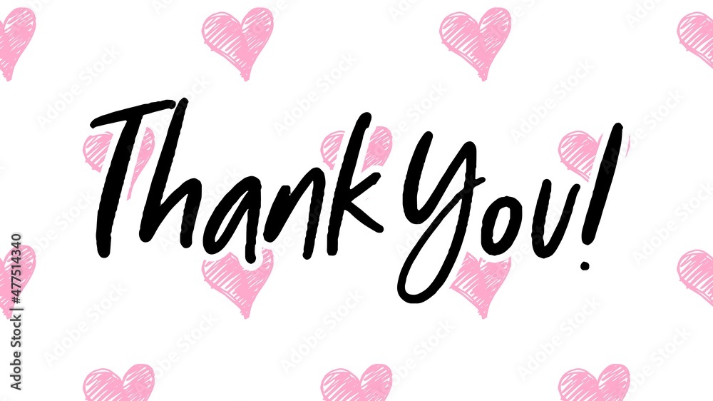 Thank You Card. Hand Written Lettering for Title, Heading, Photo ...