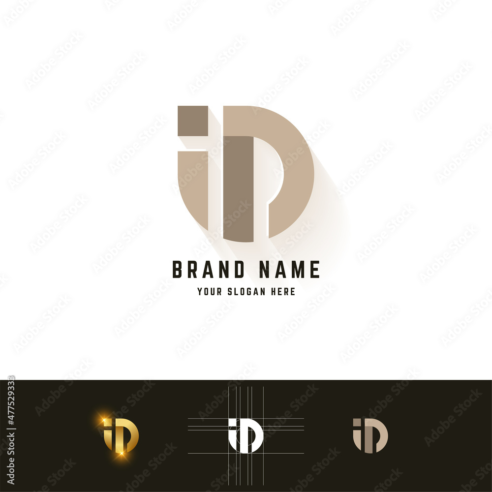 Letter iD or im monogram logo Stock Vector | Adobe Stock