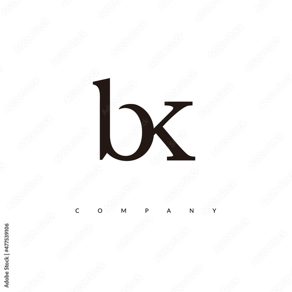 Initial BK Logo Design Vector Stock Vector | Adobe Stock