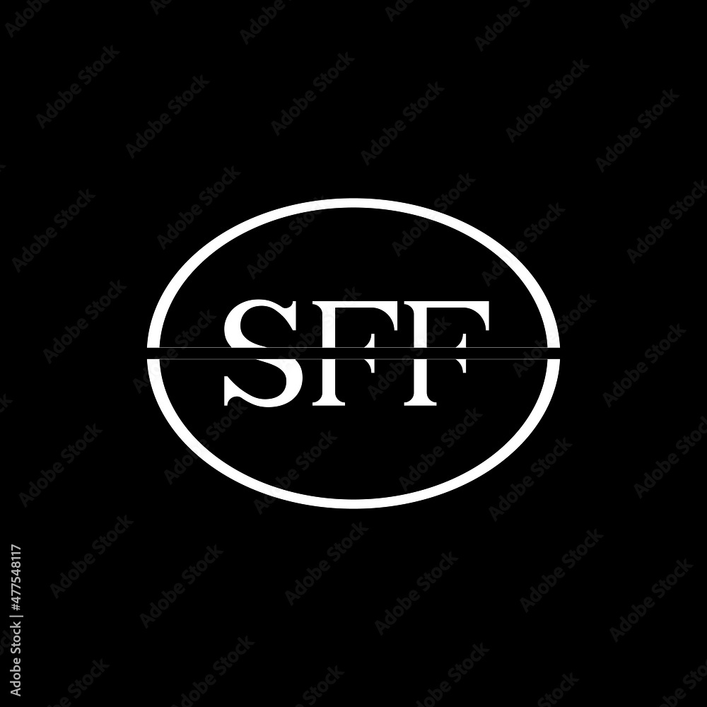 SFF letter logo design with black background in illustrator, vector ...