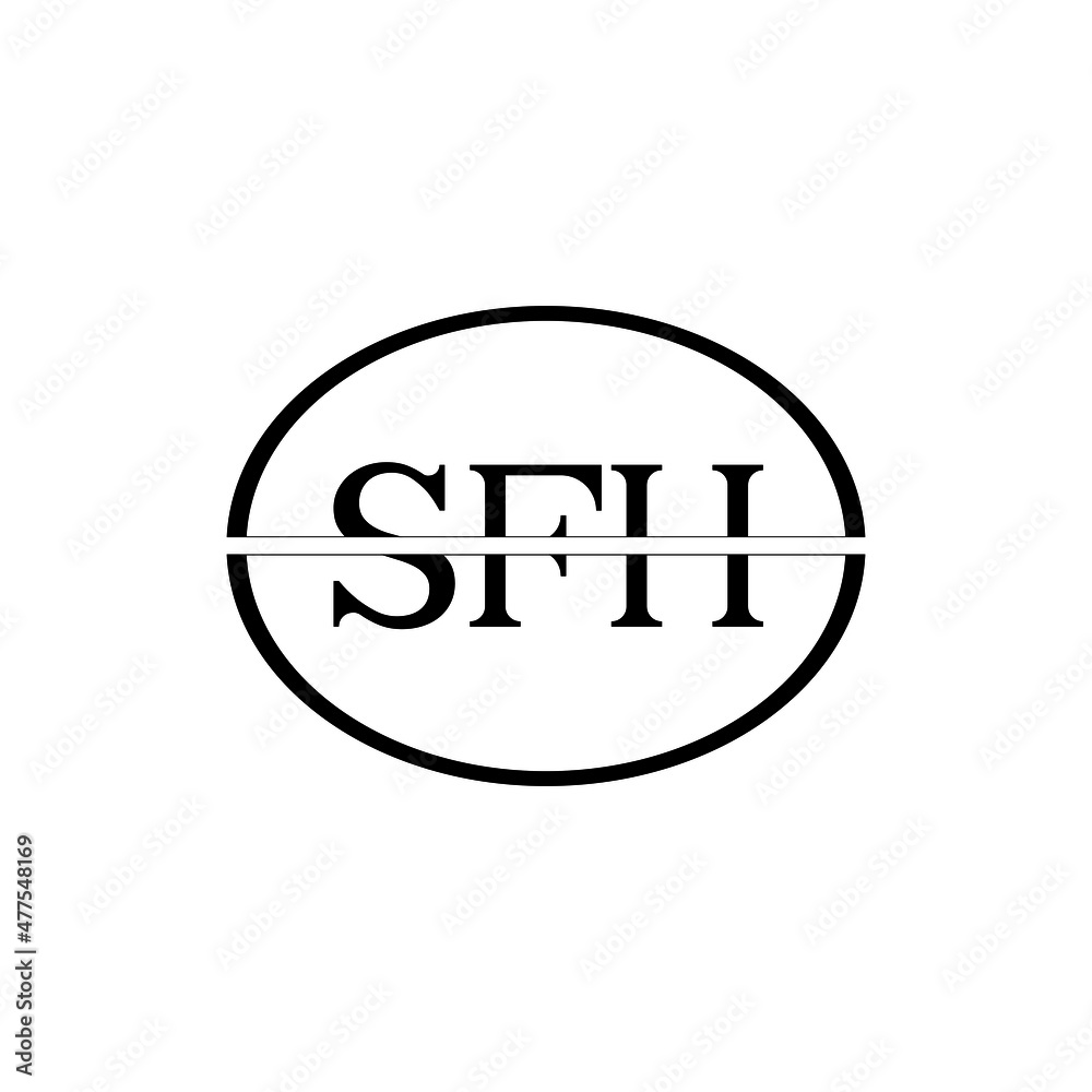 SFH letter logo design with white background in illustrator, vector ...