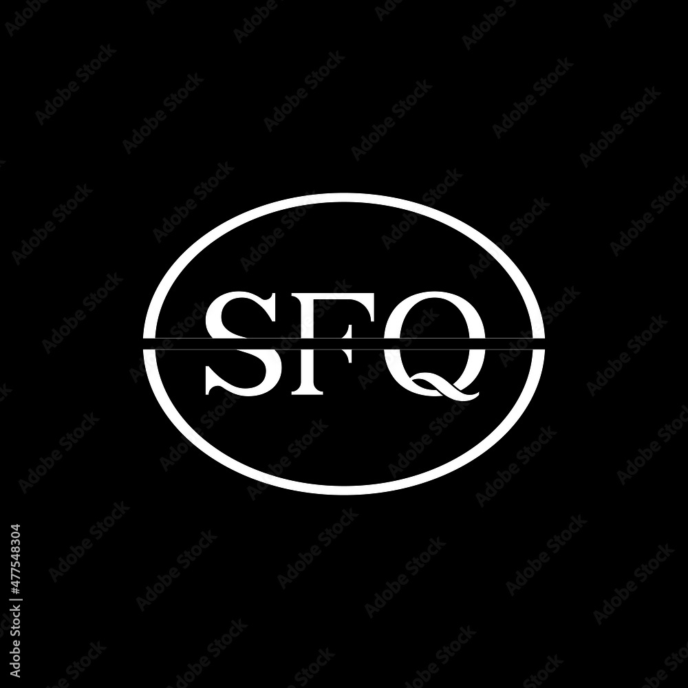 SFQ letter logo design with black background in illustrator, vector ...