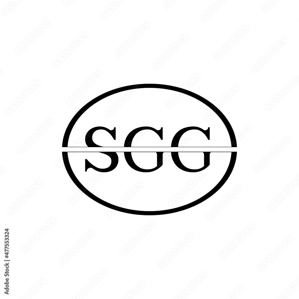 SGG letter logo design with white background in illustrator, vector ...