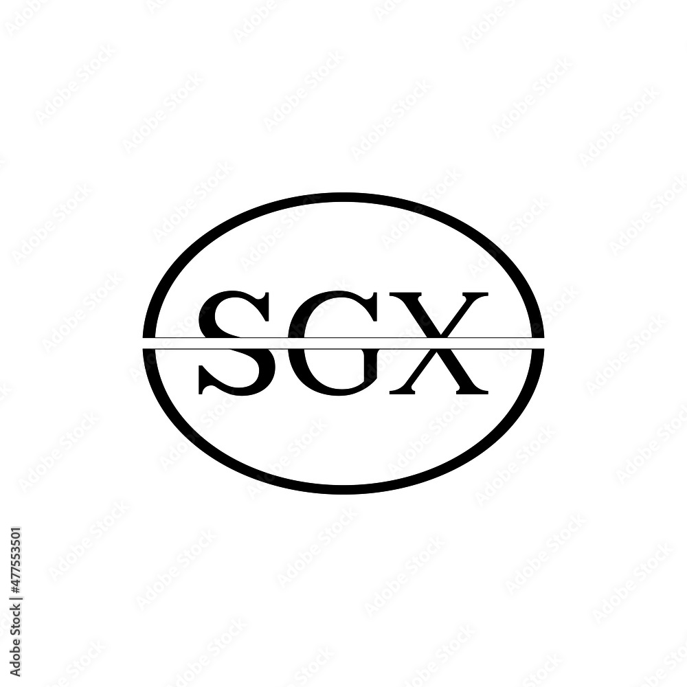 SGX letter logo design with white background in illustrator, vector ...