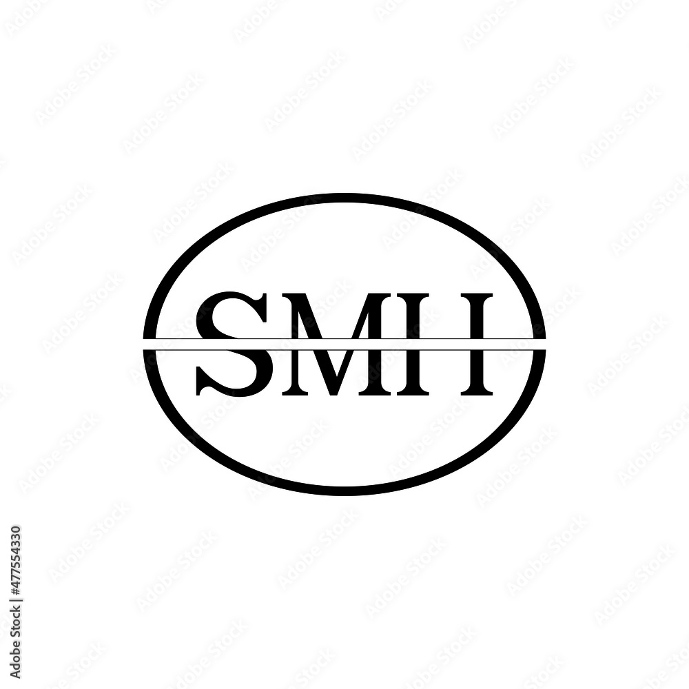 SMH letter logo design with white background in illustrator, vector ...