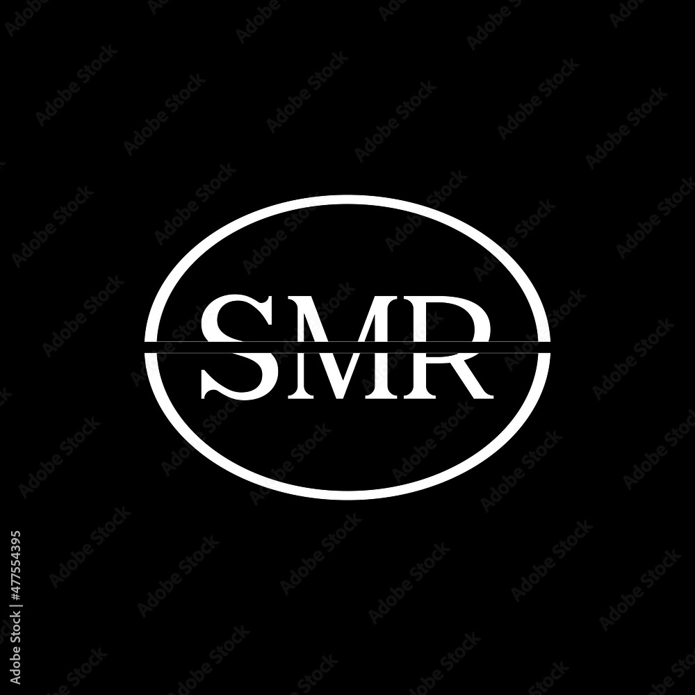 SMR letter logo design with black background in illustrator, vector ...