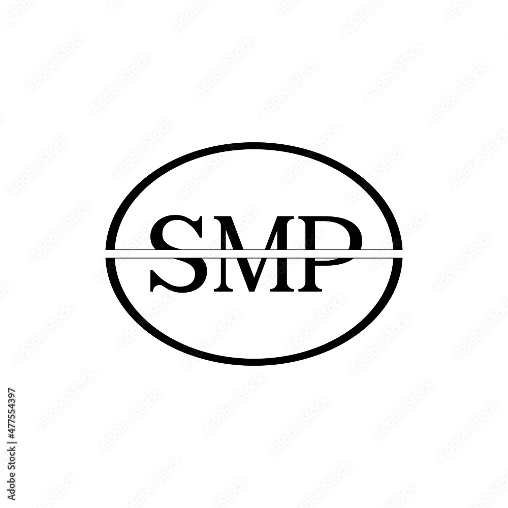 SMP letter logo design with white background in illustrator, vector ...