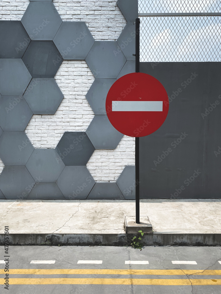 Stop sign on the road Stock Photo | Adobe Stock