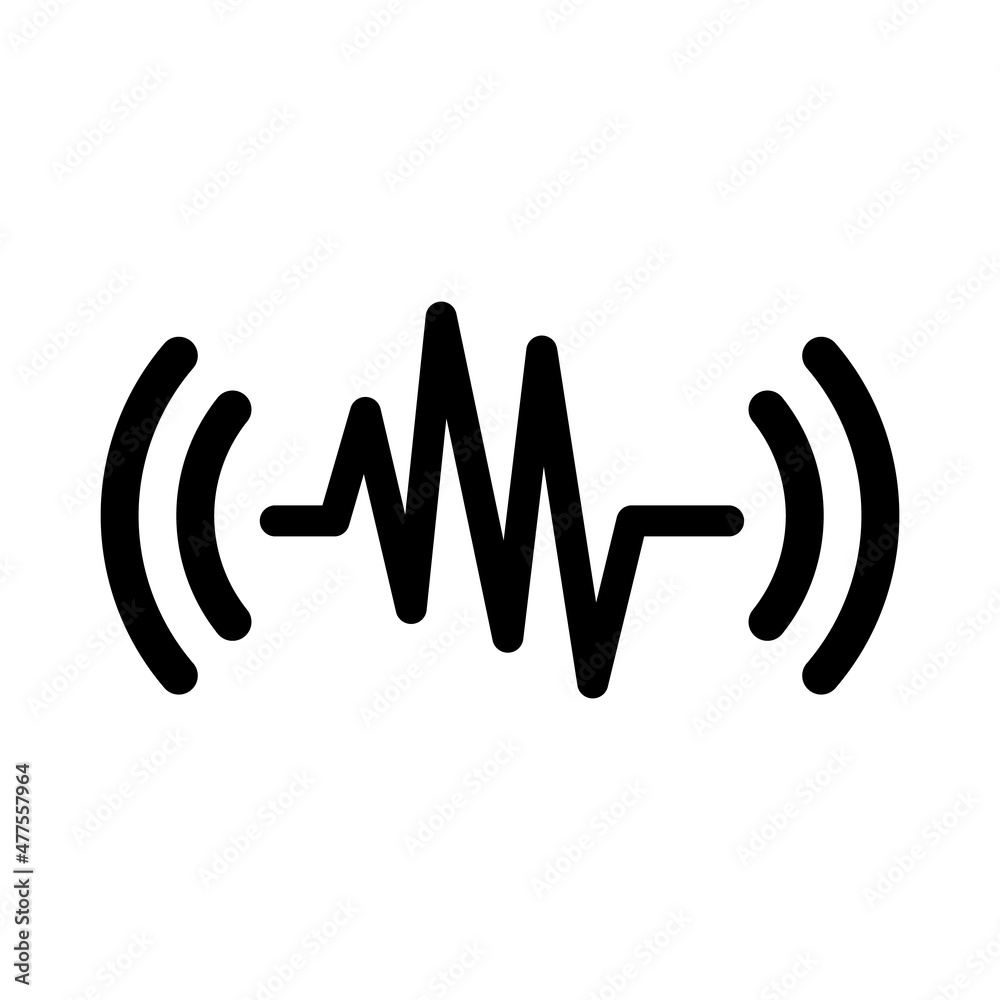 Vector sound wave icon. Music equalizer. Stock Vector | Adobe Stock