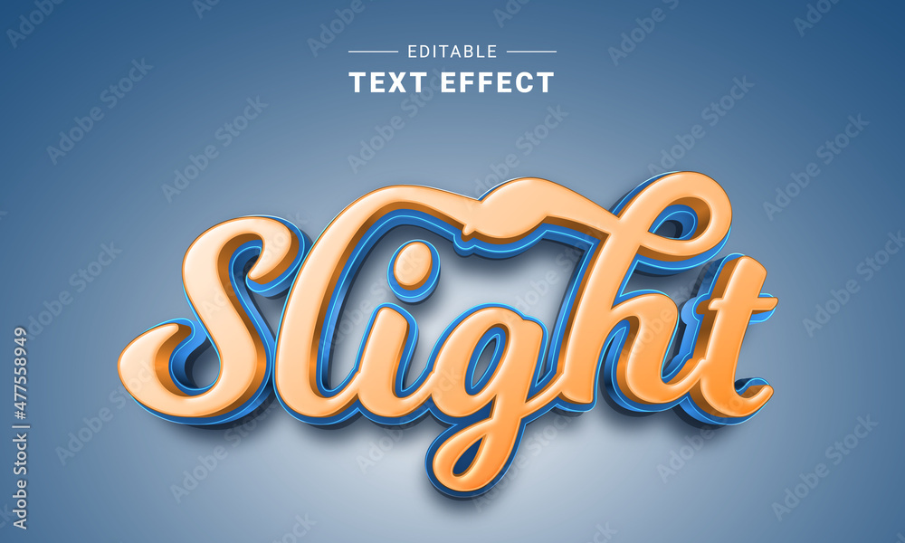 Editable text style effect - Lettering text style theme. Stock Vector ...