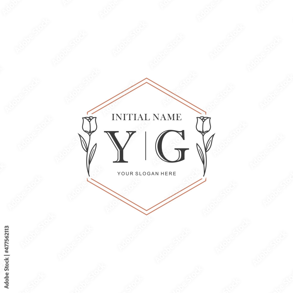 YG Hand drawn wedding monogram logo Stock Vector | Adobe Stock