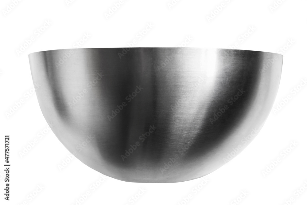 Metal bowl isolated Stock Photo | Adobe Stock