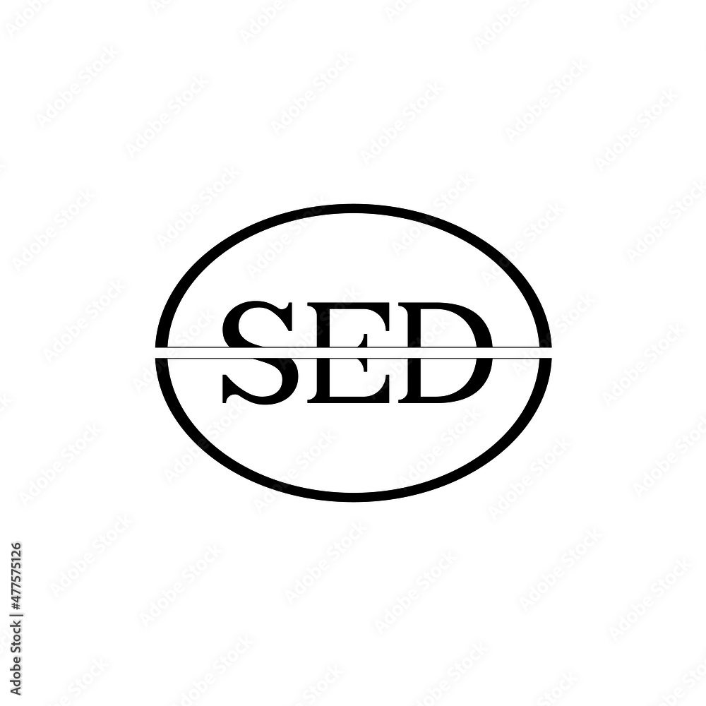 SED letter logo design with white background in illustrator, vector ...