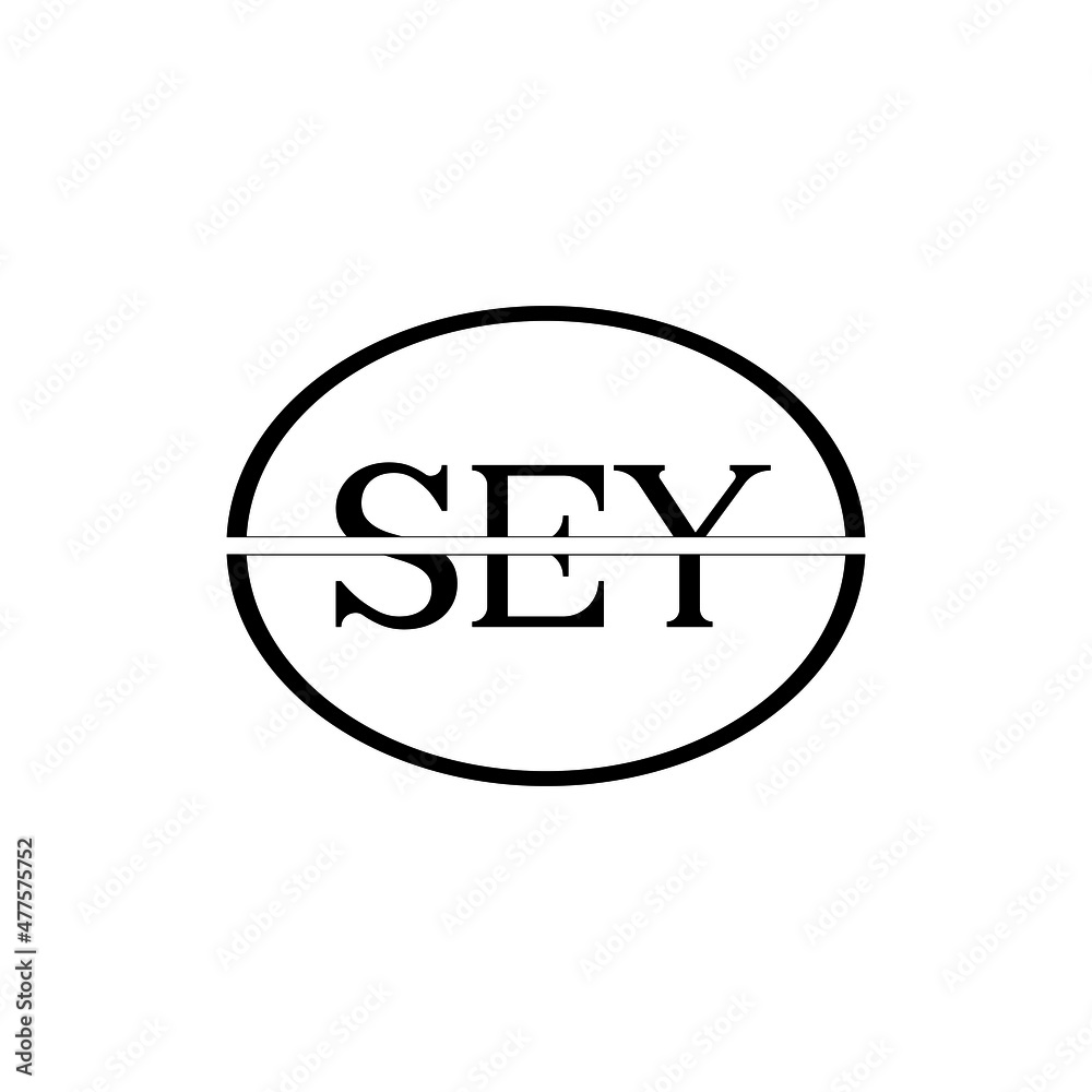 SEY letter logo design with white background in illustrator, vector ...