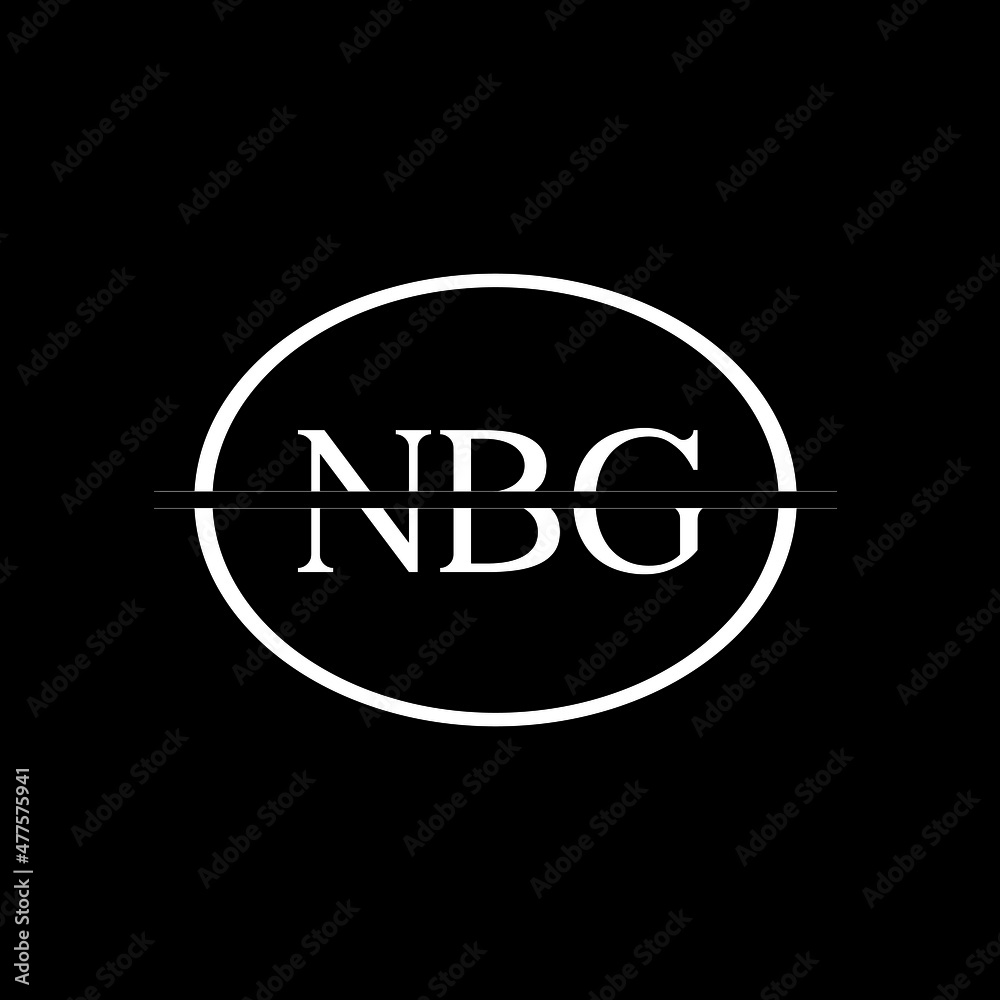 NBG letter logo design with black background in illustrator, vector ...