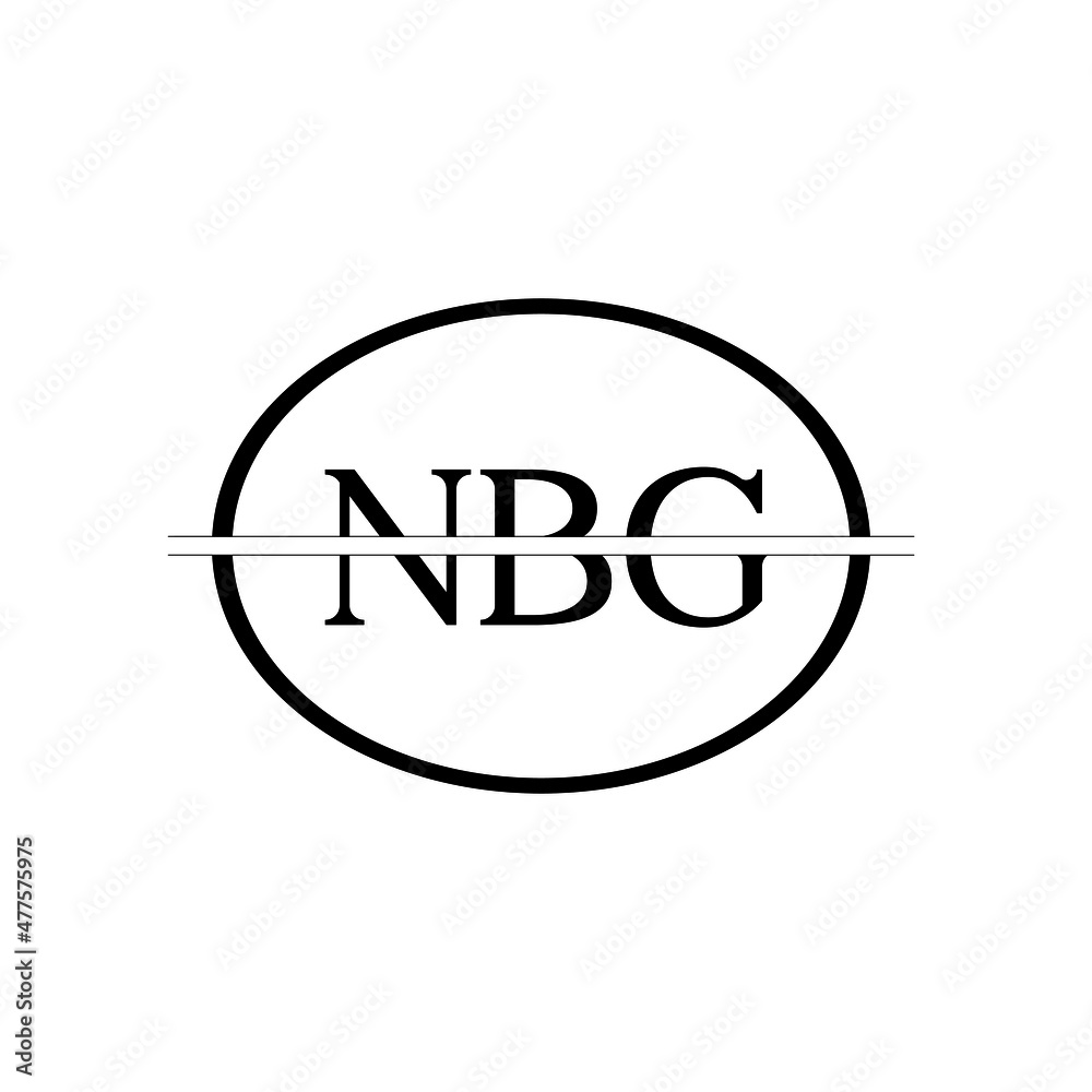 Vecteur Stock NBG letter logo design with white background in ...