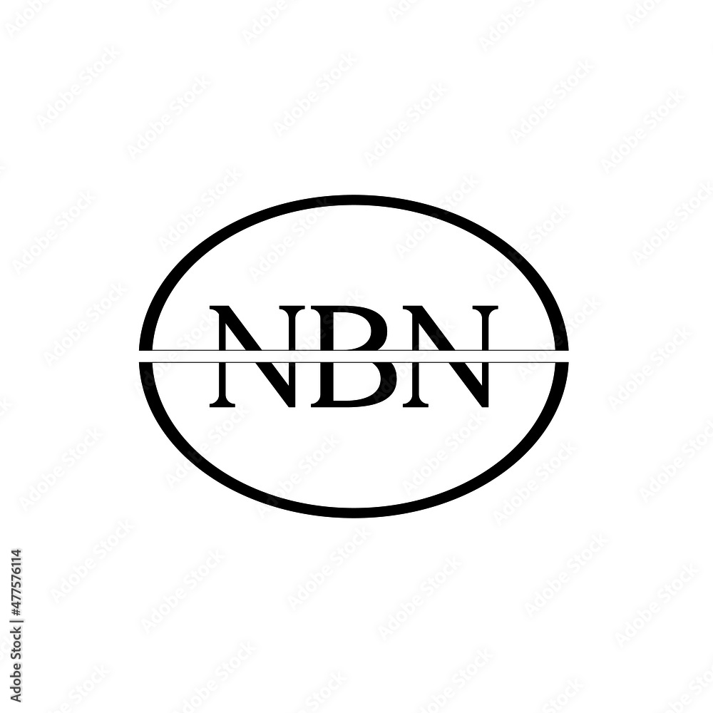 NBN letter logo design with white background in illustrator, vector ...