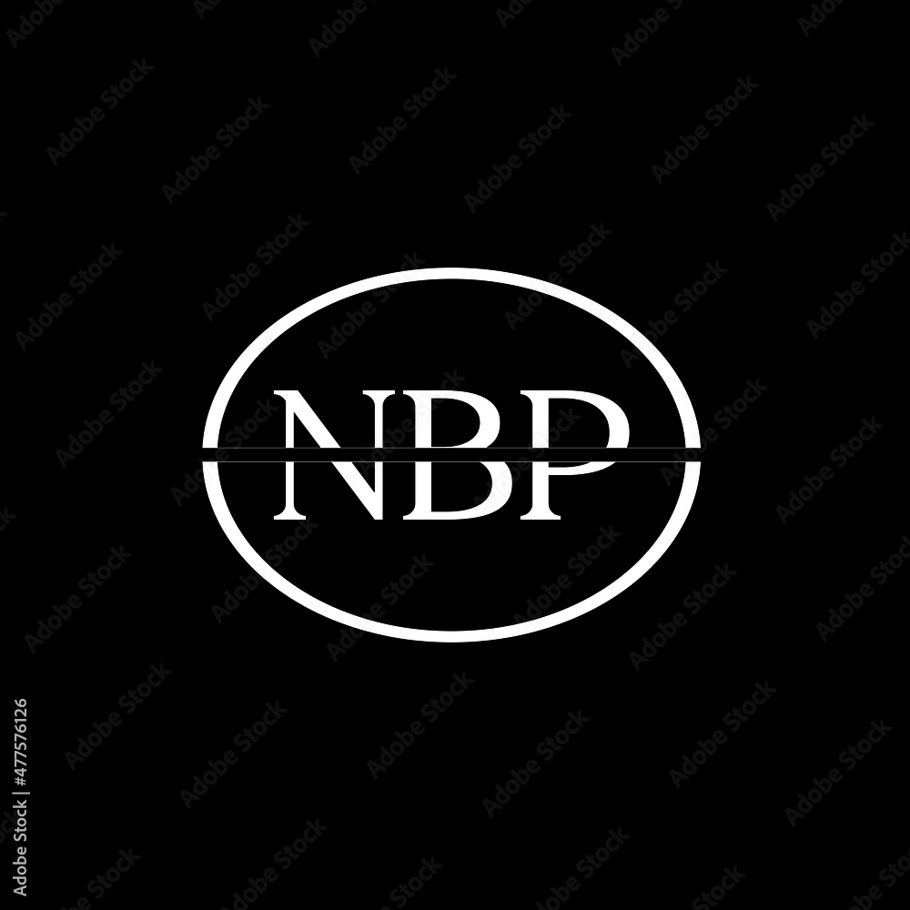 NBP letter logo design with black background in illustrator, vector ...