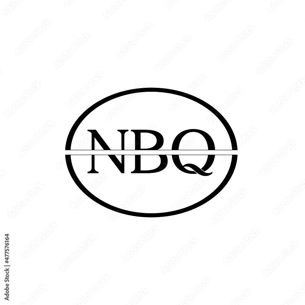 Vecteur Stock NBQ letter logo design with white background in ...