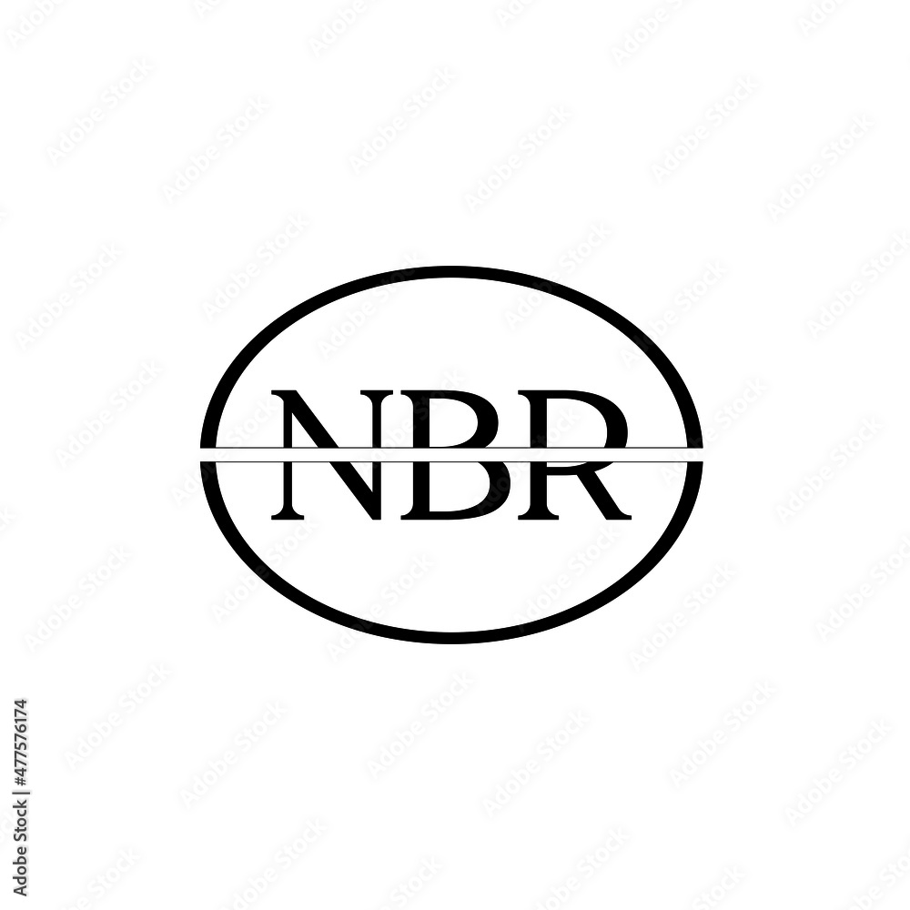NBR letter logo design with white background in illustrator, vector ...