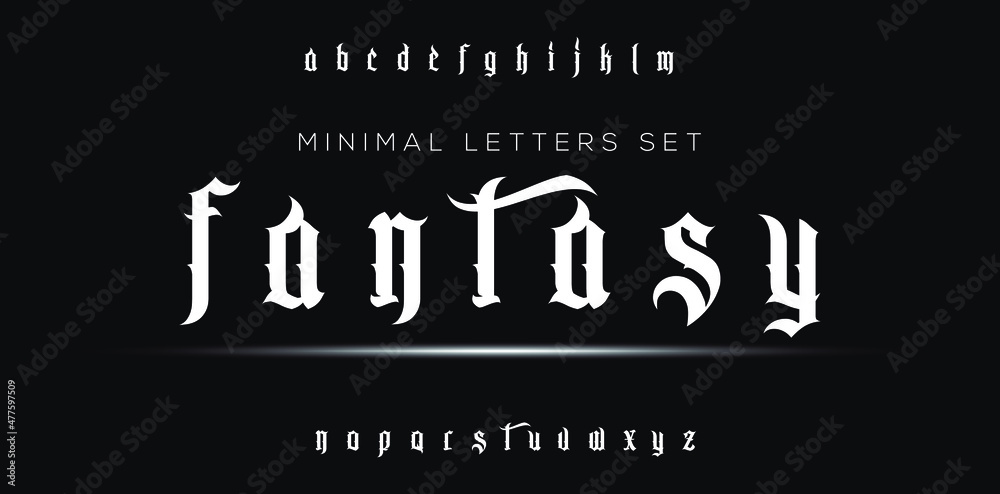 Luxury and Elegant FANTASY Letter Font design with modern alphabets ...