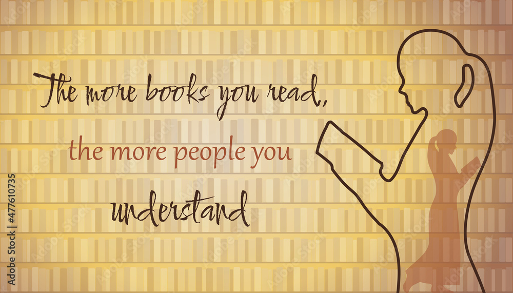 girl reading book sign library reader librarian books store shop ...