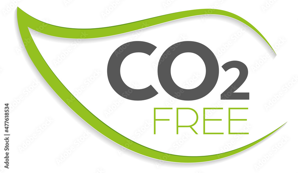 Symbol zero emission CO2 free purified air Stock Vector | Adobe Stock