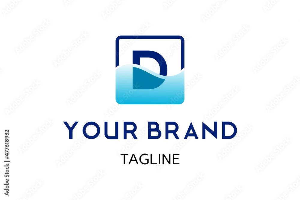 D Water logo Stock Vector | Adobe Stock