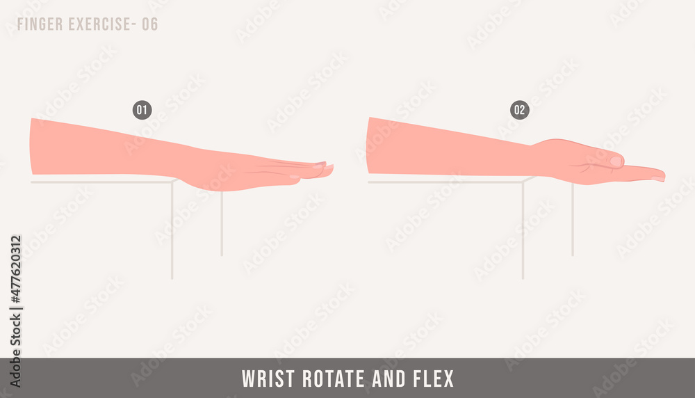 WRIST ROTATE AND FLEX exercise. wrist and finger stretching exercises ...