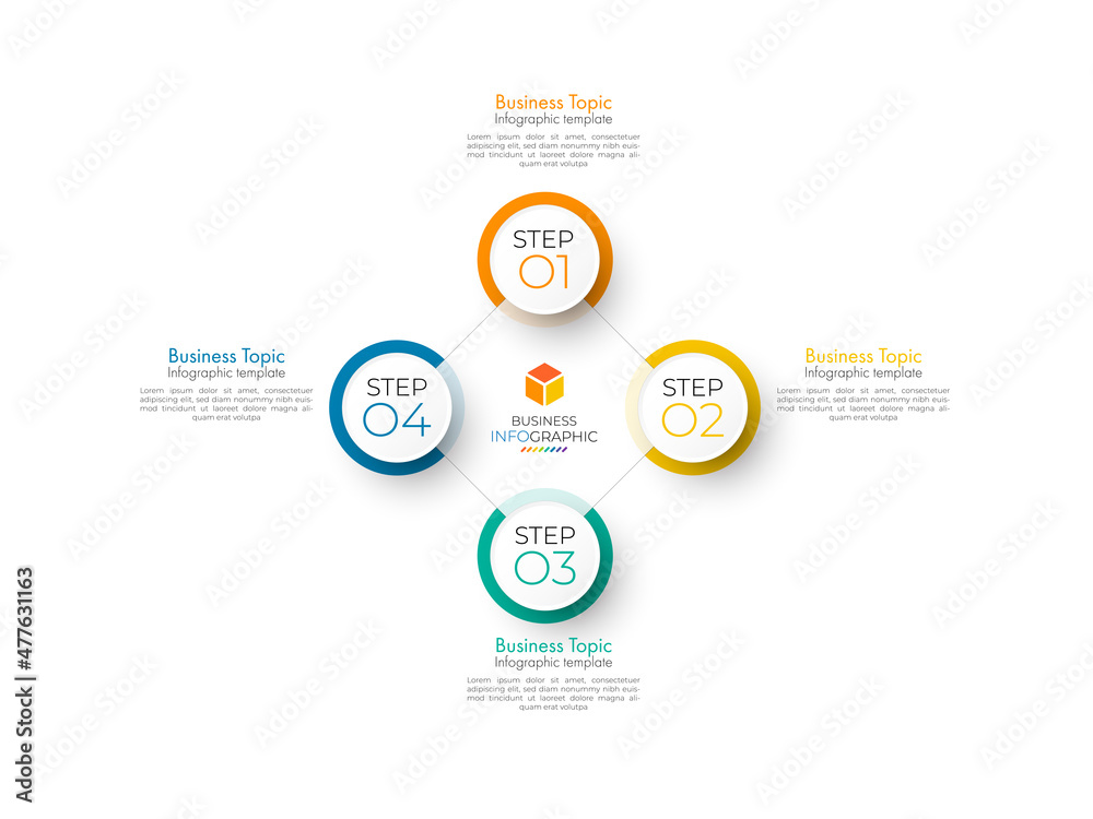 Minimal step infographics design vector and icons can be used for ...