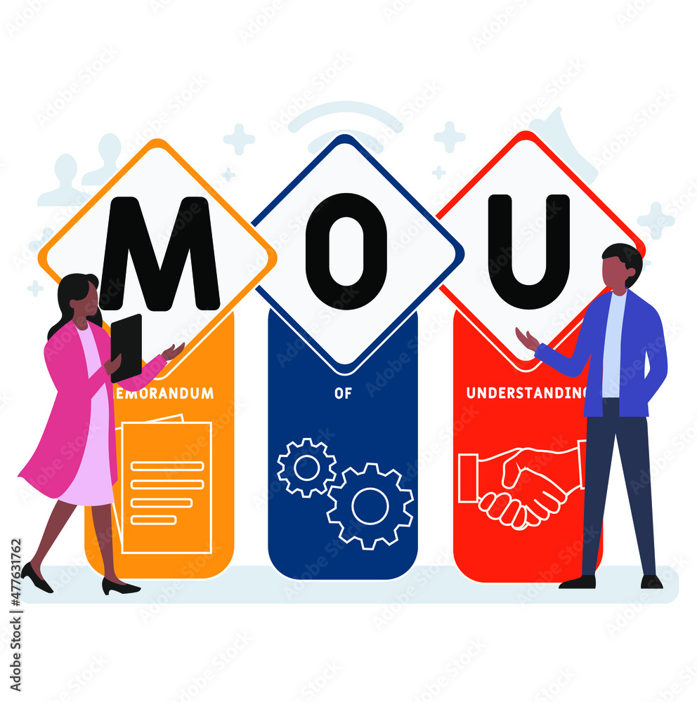 MOU - Memorandum Of Understanding acronym. business concept background ...