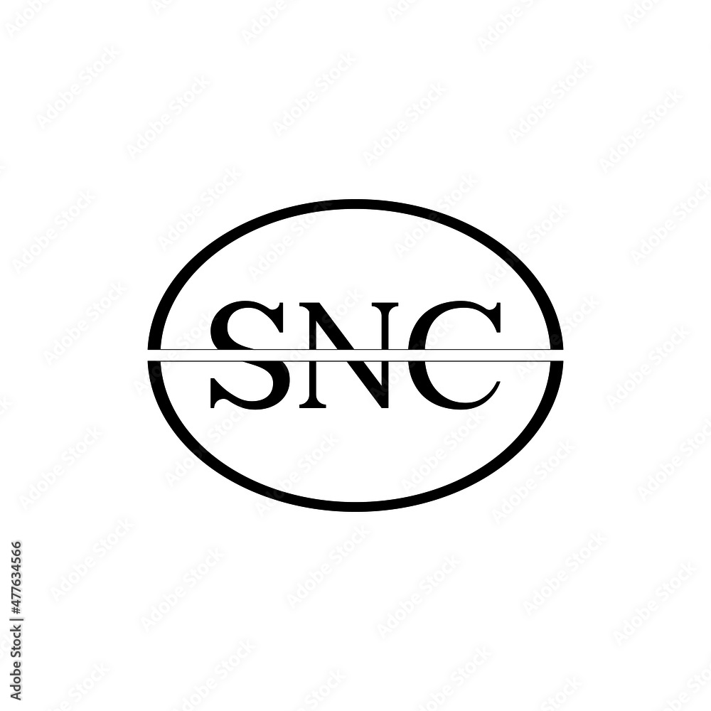 SNC letter logo design with white background in illustrator, vector ...