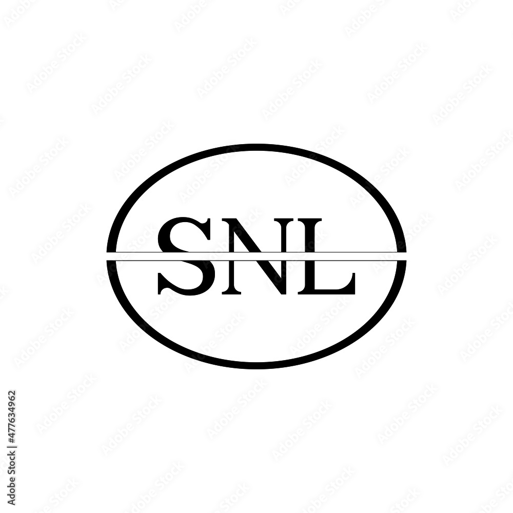 Vetor do Stock: SNL letter logo design with white background in ...