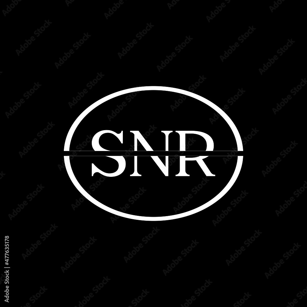 SNR letter logo design with black background in illustrator, vector ...
